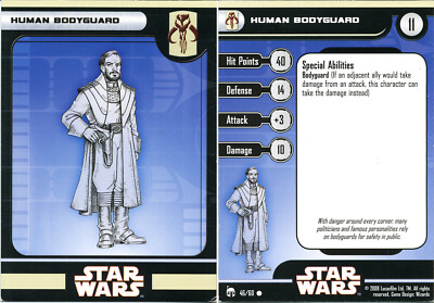 Star Wars Miniatures Legacy of the Force HUMAN BODYGUARD #46 card | eBay