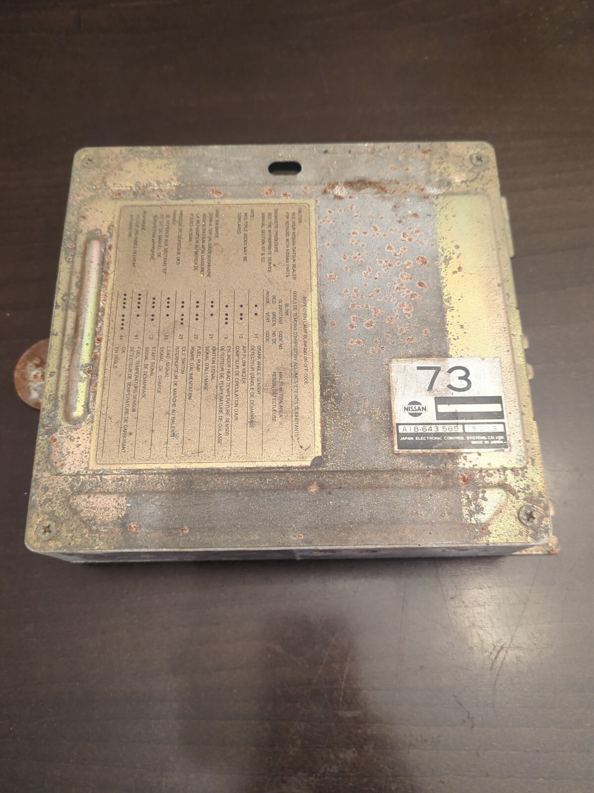 1986 NISSAN MAXIMA COMPUTER A18-643 565 AT ECM PCM ECU OEM Factory ...