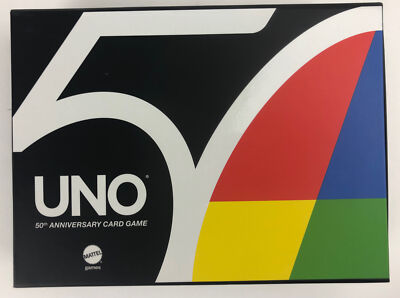 UNO Premium 50th Anniversary Golden Edition Card Game Exclusive Gold ...