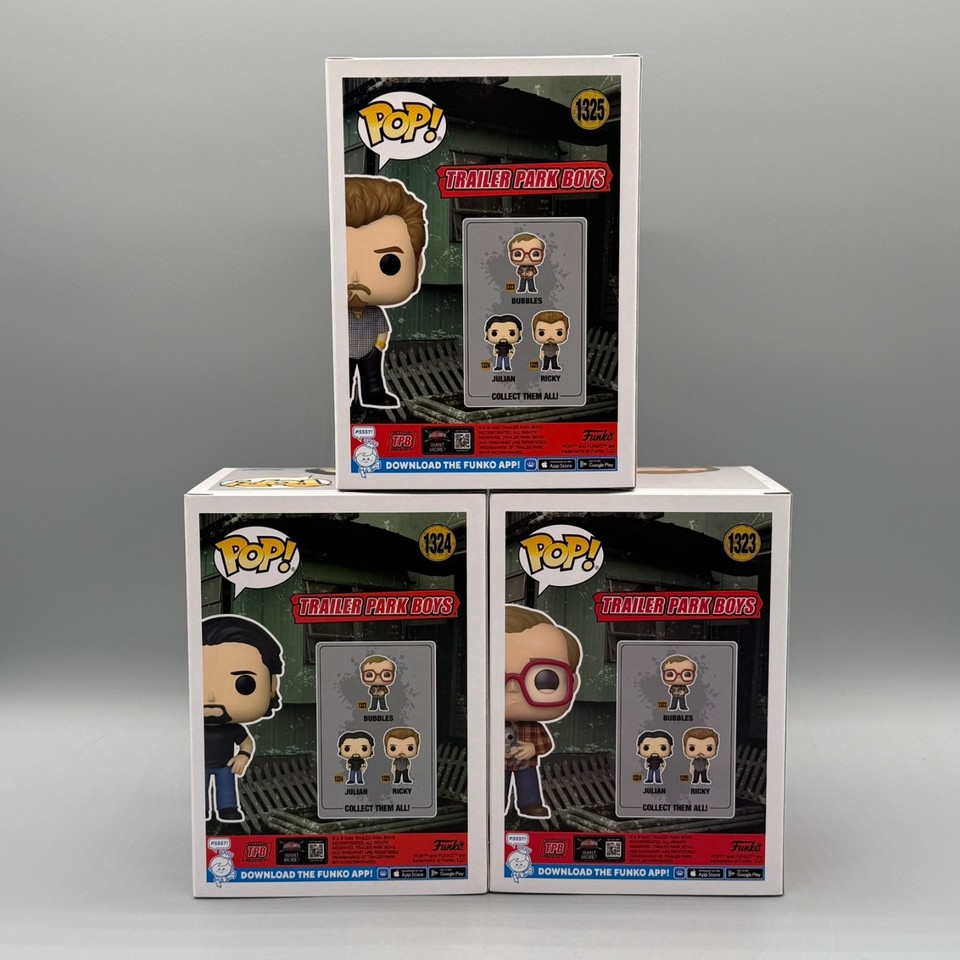 Funko Pop Trailer Park Boys Set of 3 1323 Bubbles 1324 Julian 1325 ...