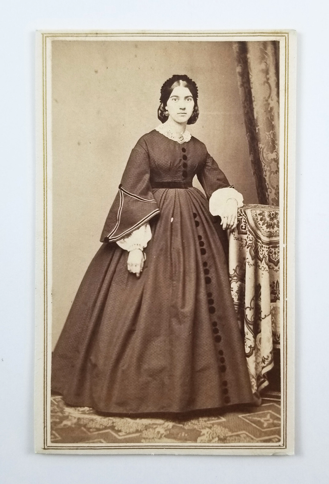 1860s CDV Photo Beautiful Young Woman Powelson Rochester Buffalo New ...