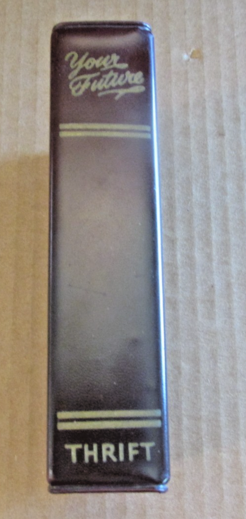 VTG Seattle First National Bank Disguised Book Coin Bank with Key 3 1/2 ...