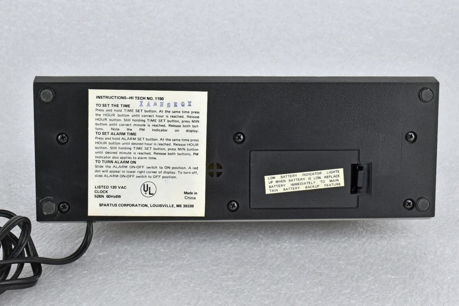 Vintage Retro Spartus Electronic Digital Alarm Clock 1150 Extra Large ...