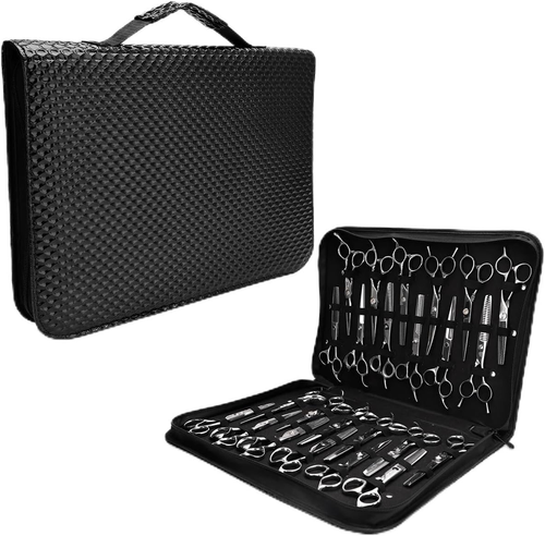 Hair Cutting Shear Cases Hairdresser PU Leather Salon Large Capacity ...