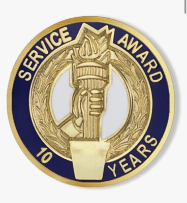 Service Award Enamel Lapel Pins Appreciation Employee Recognition 10 ...