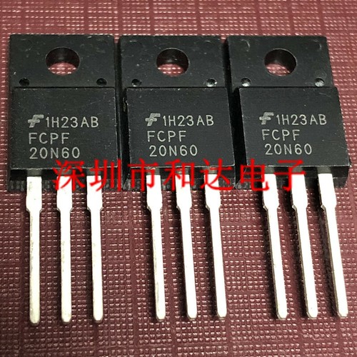 10 x FCPF20N60 20N60 N-Channel MOSFET TO-220F 600V 20A Semiconductors ...