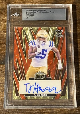 ‼️2024 Leaf Metal Football TJ Harden RC Autograph Slab #1/1 UCLA BRUINS ...