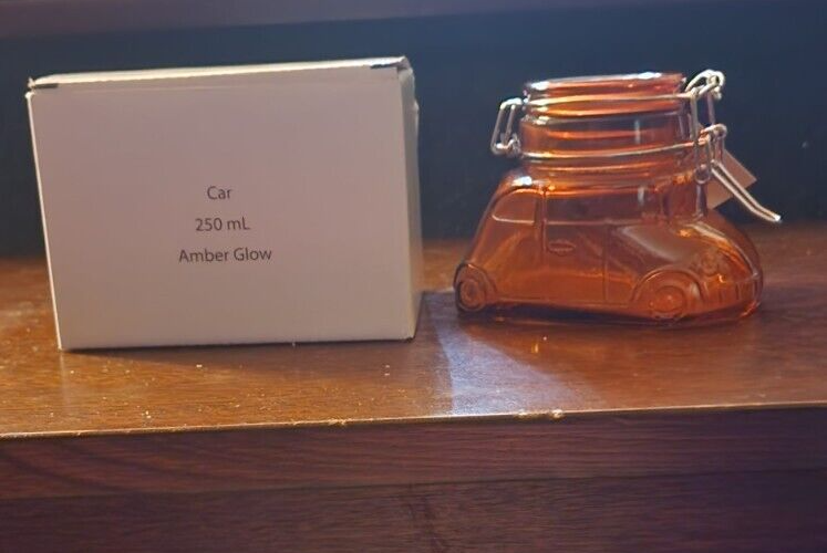 Contained Art Airtight Glass Container Canister Car 250 mL, Amber Glow ...