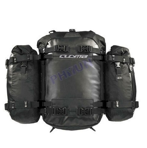 20L Motorcycle Scooter Tail Bag Storage Backpack Shoulder Bag Black ...