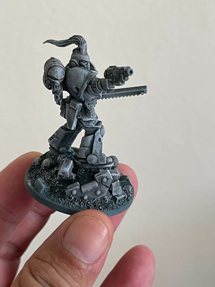 Space Marine True Scale Captain Primaris space wolf conversion 40k bits ...