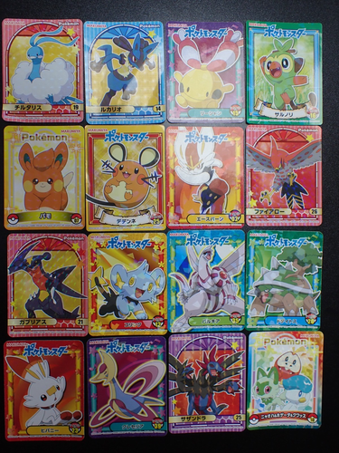 Pokemon Card Marumiya Holo Sticker x16 Altaria Lucario Garchomp etc ...