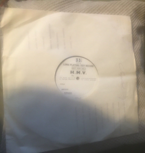HMV Classical lp Test Record Pressing White lable Rare Yehudi Menuhin ...