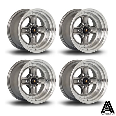 4 x Autostar Classic 15" x 8" 4x100 et0 alloys fits MAZDA MX5 CIVIC ...