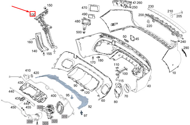 MERCEDES-BENZ GLB X247 REAR LEFT BUMPER LATERAL SUPPORT A2478850800 ...