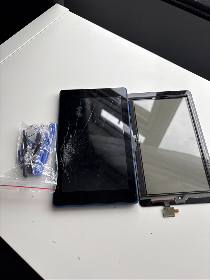 Amazon Fire HD 8 7th Generation Tablet With Cracked Screen & New Screen ...