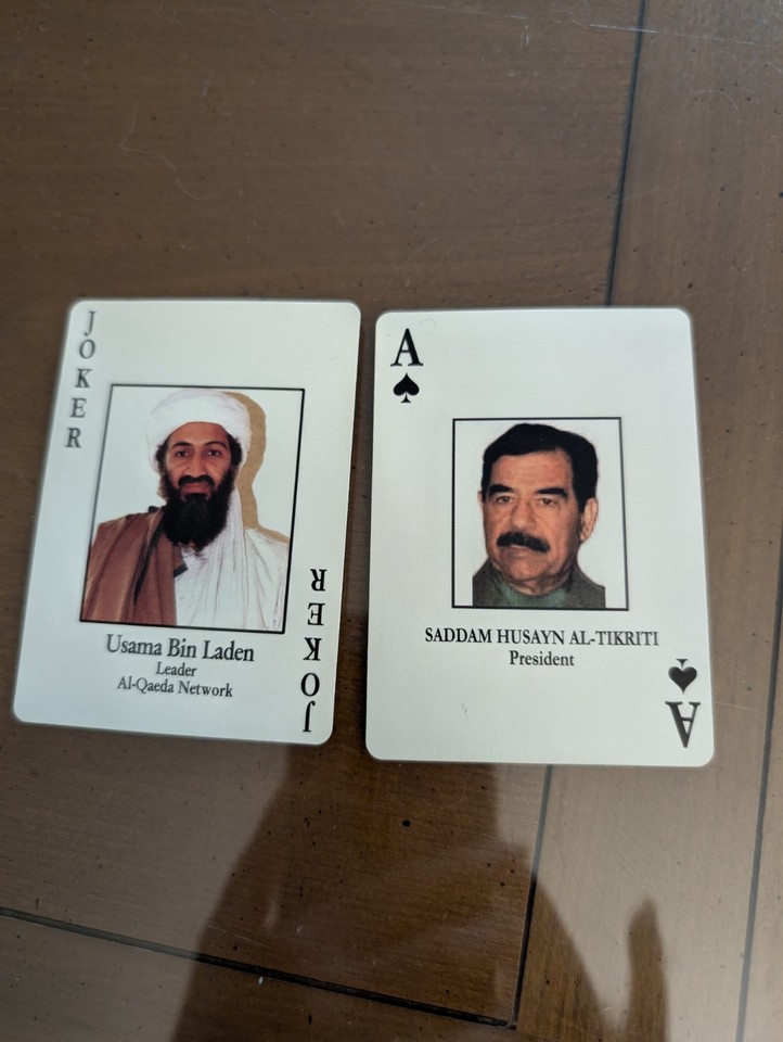 NEW Iraqi Most Wanted Playing Cards Saddam Desert Storm Iraq Sealed USA ...