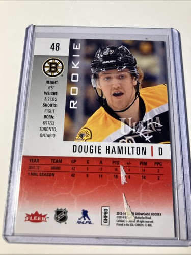 2013-14 Fleer Showcase - Ultra Dougie Hamilton #48 Red Medallion /99 ...