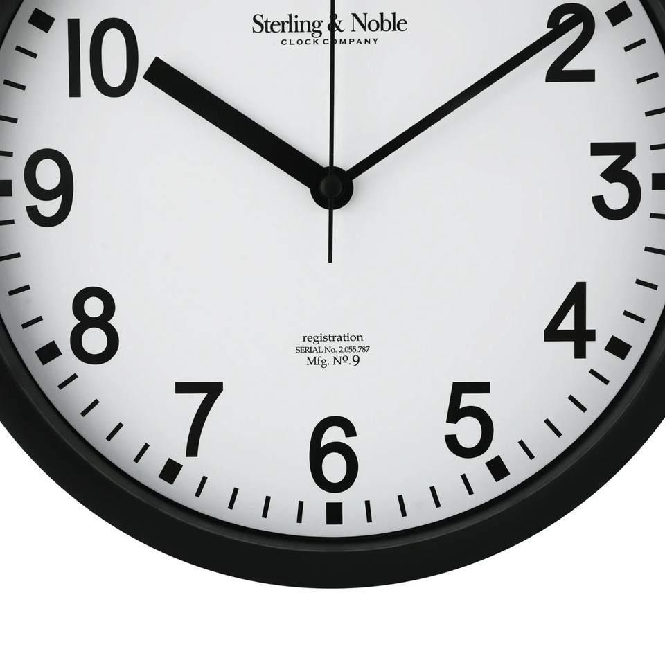 Mainstays Basic Indoor 8.78" Black Analog Round Modern Wall Clock | eBay