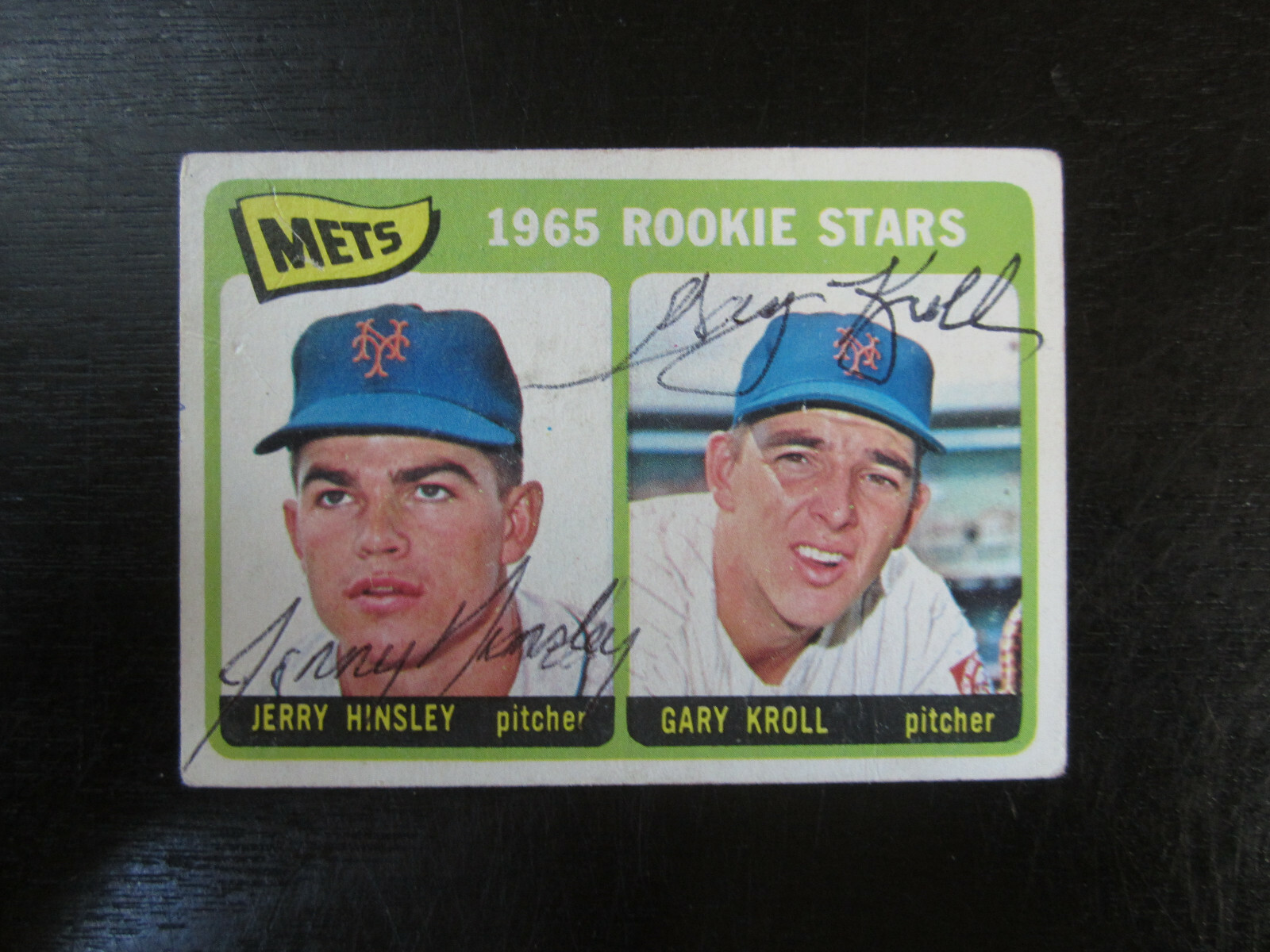 1965 Topps # 449 Jerry Hinsley Gary Kroll Autograph Signed Card (M New ...