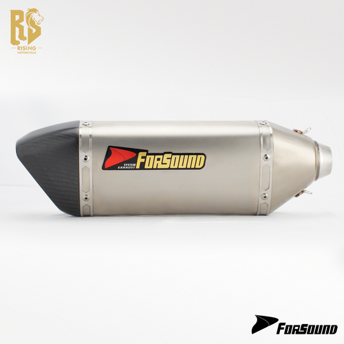 38-51mm Universal Exhaust Muffler Short Carbon Fiber Inverted Triangle ...