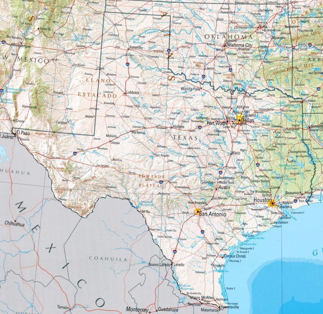 Texas Road Map With Cities