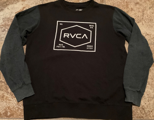 RVCA ARTIST NETWORK PROGRAM ANP CREW SWEATSHIRT ( MENS L ) COLORBLOCK ...
