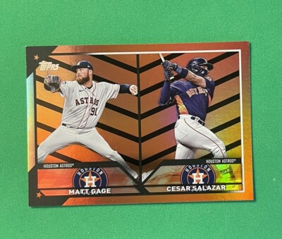 2023 Topps Update Combo Orange and Black Foil César Salazar Matt Gage ...