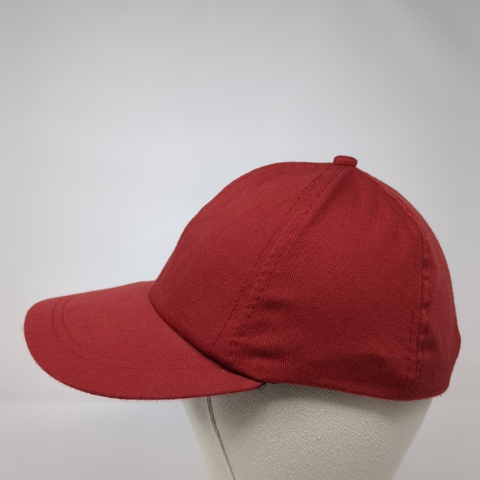 Unbranded Strapback Hat Red One Size Adjustable Lightweight 6 Panel ...