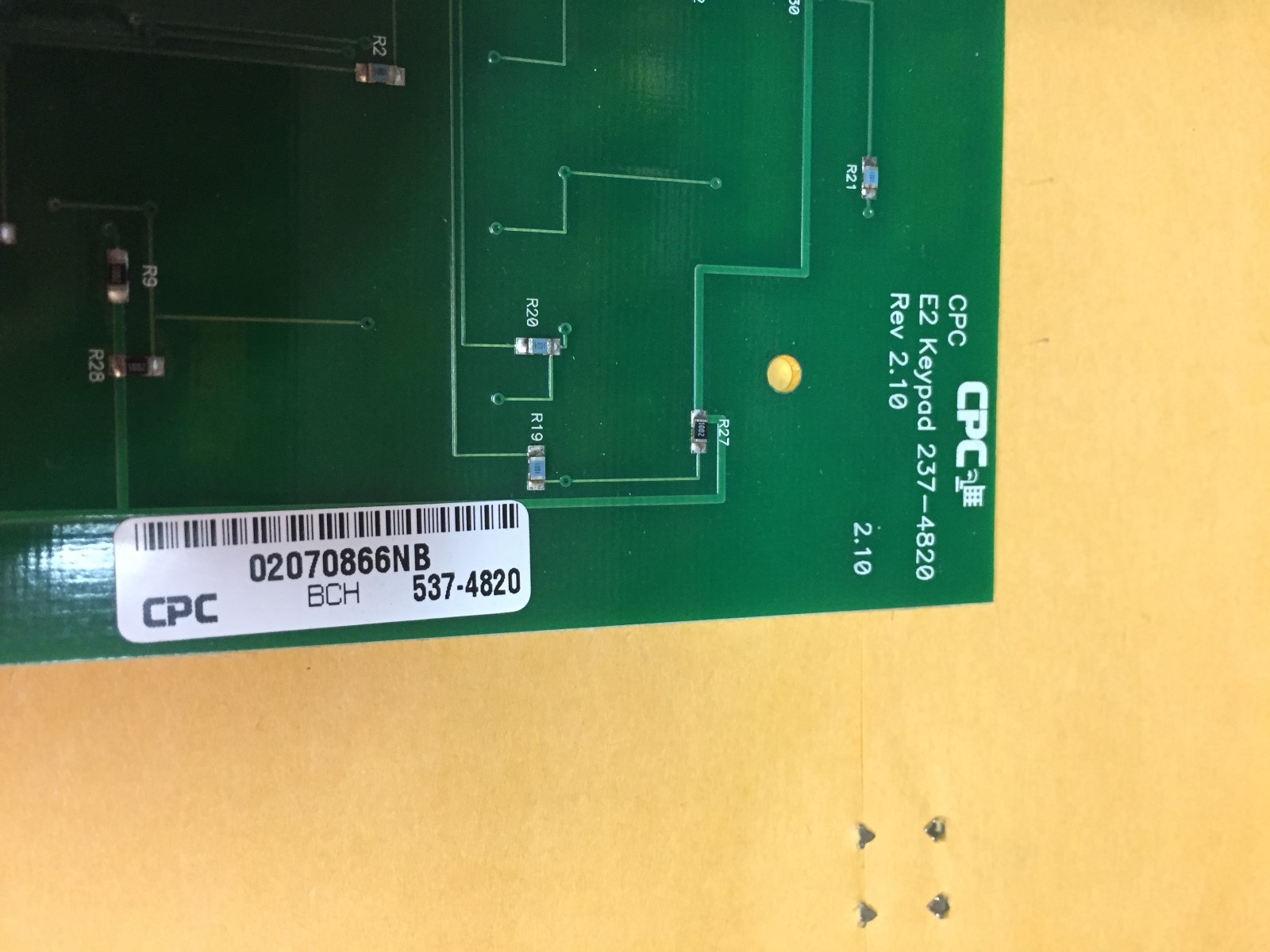 Emerson CPC 237-4820 E2 Keypad Rev 2.10 for sale online | eBay