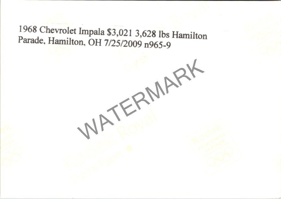 1968 Chevrolet Impala rainy lot Hamilton OH auto car show photo FREE ...