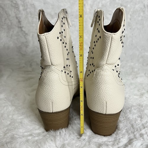 Universal Thread Women Cowboy Western Boots Cowgirl Studded Booties Off ...