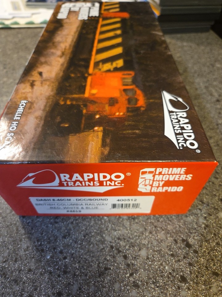 Rapido Trains Inc. HO Scale. B. C. R. # 4619. BRAND NEW IN ORIGINAL BOX ...