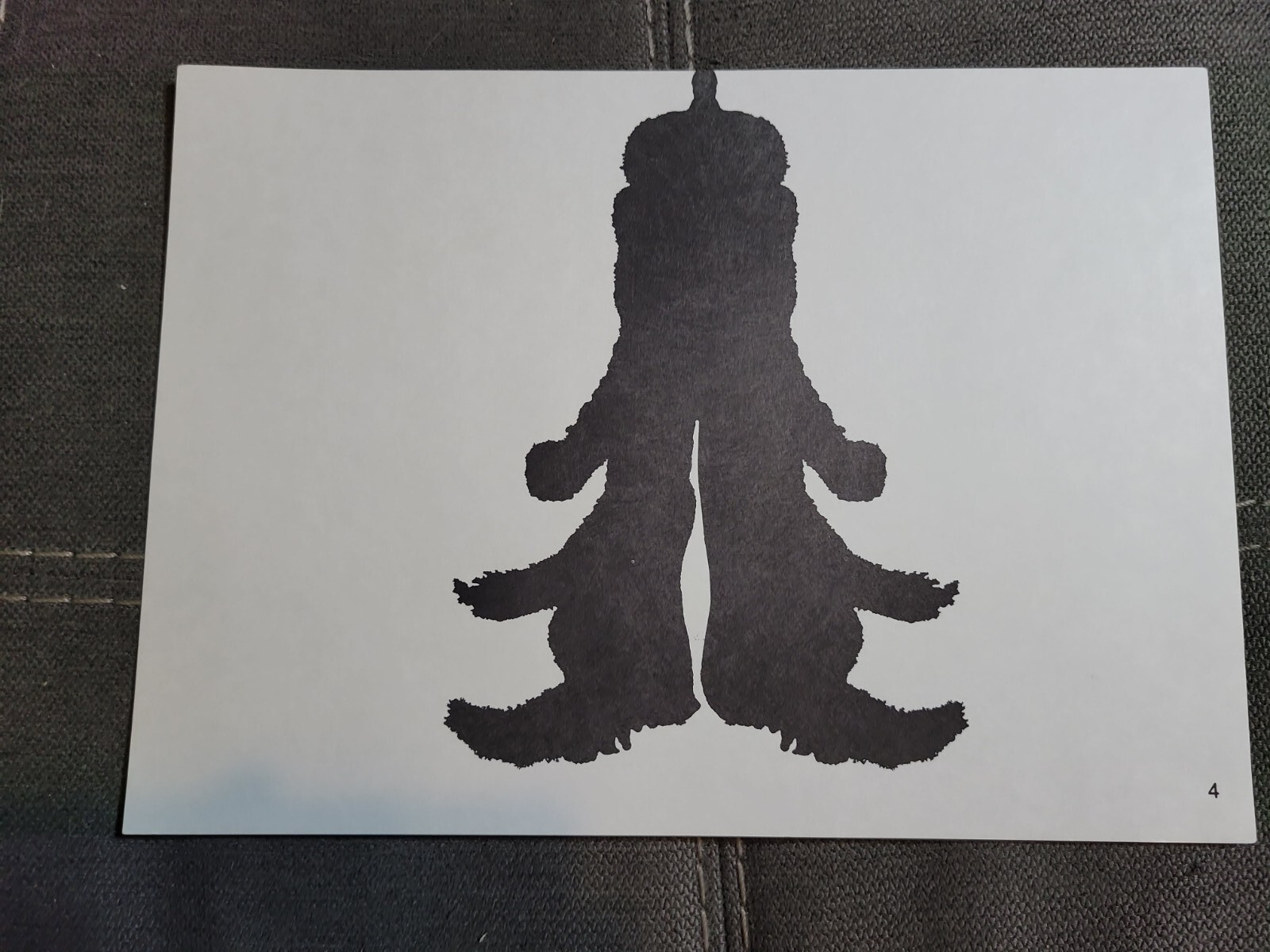 1987 Ink Blot Card #4/97 dbl sided Card Picture. Inkblots Inkblotz 10. ...