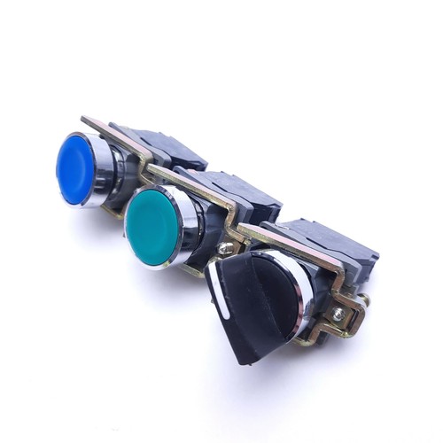 Lot of Telemecanique ZBE-101 Green/Blue Push Buttons and Selector ...