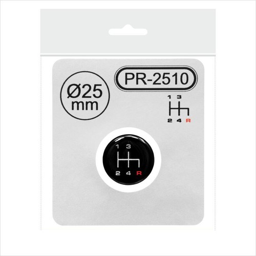 Gear Knob Shift Pattern Lever Stickers 3D Domed emblem badge 4 Speed ∅ ...