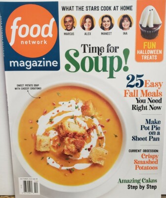 Food Network Magazine Oct 2020 Easy Fall Meals Soups Pot Pie FREE ...