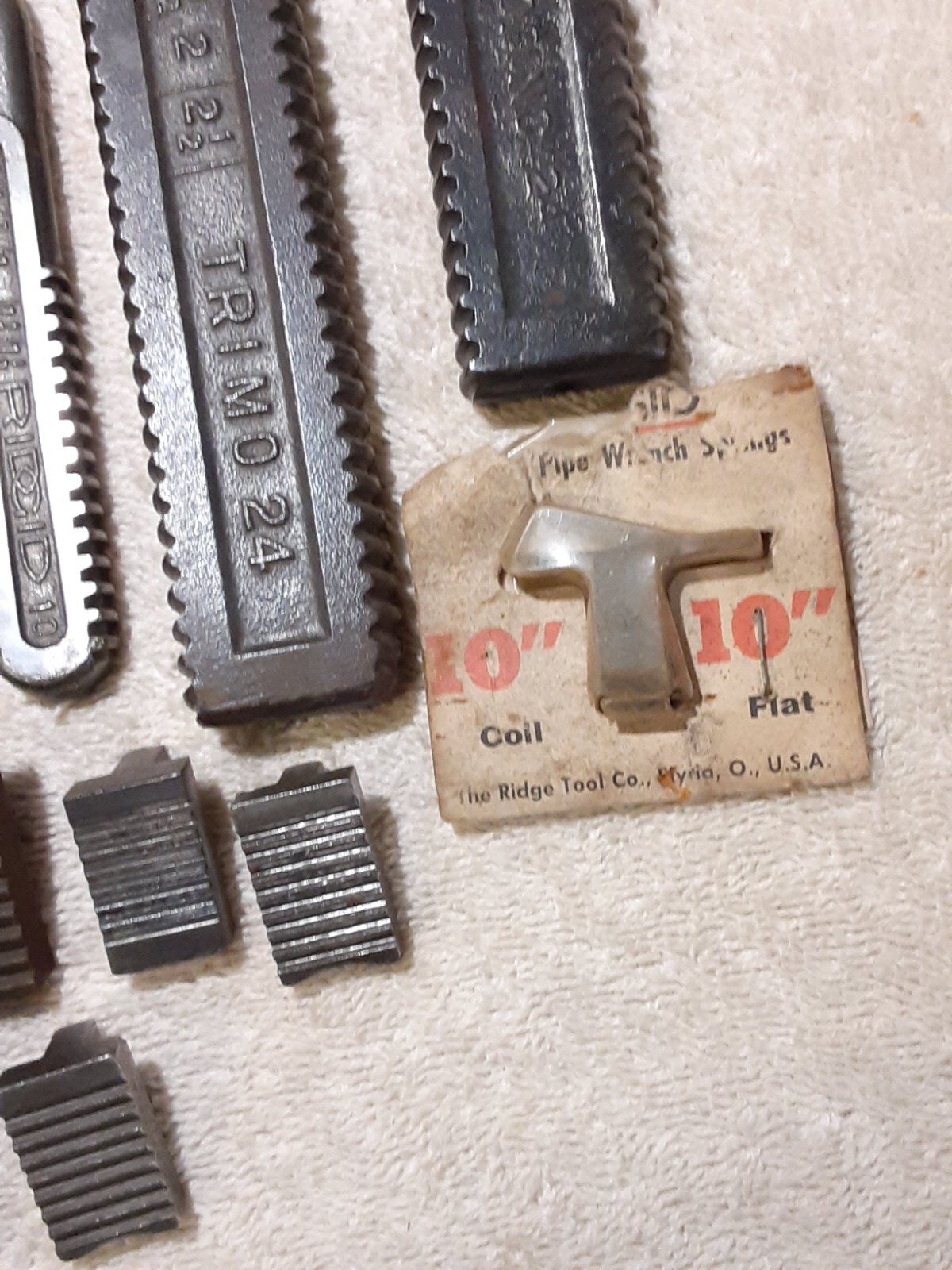 Mixed Lot Pipe Wrench Parts Jaw Heel Jaw RIDGID TRIMO PROTO USHCO ...