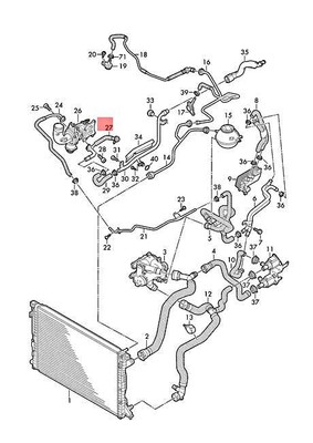 Genuine AUDI Q5 FYB Coolant Pipe 06L121497T | eBay