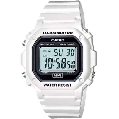 Casio White 50m Unisex Digital Multifunction Sports Watch F-108WH-7A | eBay