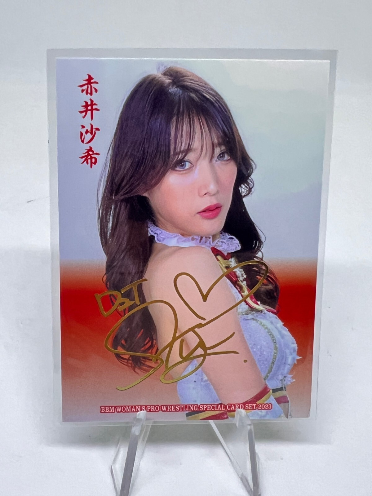 2023 Saki Sama Akai BBM Ambitious Womens Pro Wrestling Gold Foil Base ...