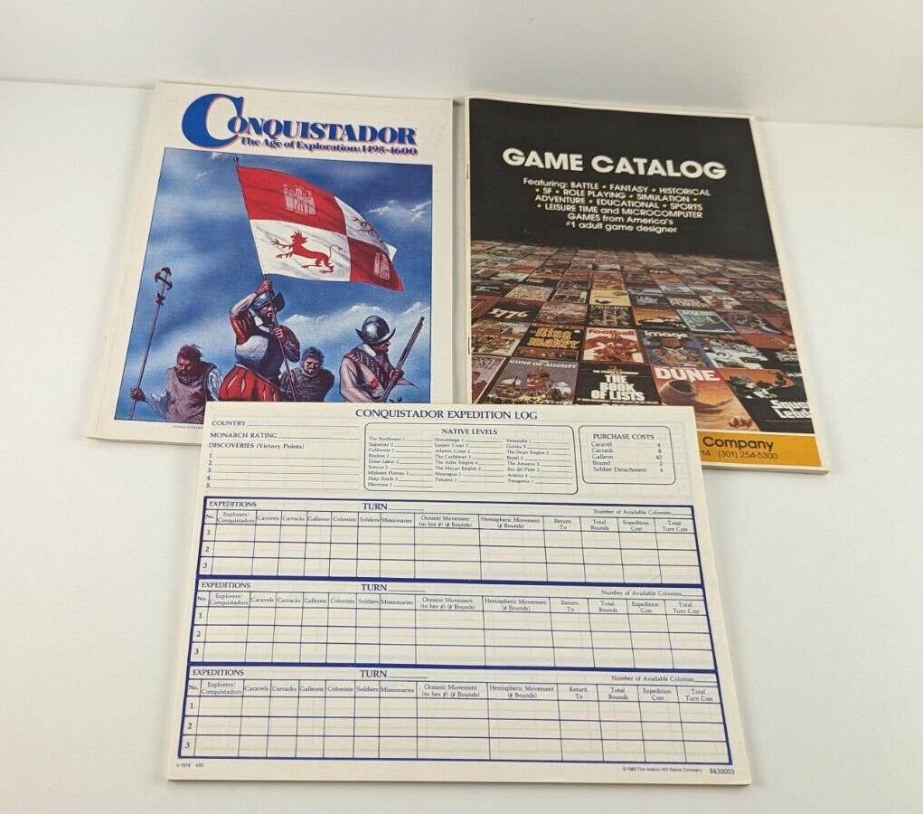 Conquistador The Age of Exploration Board Game Unpunched Avalon Hill ...