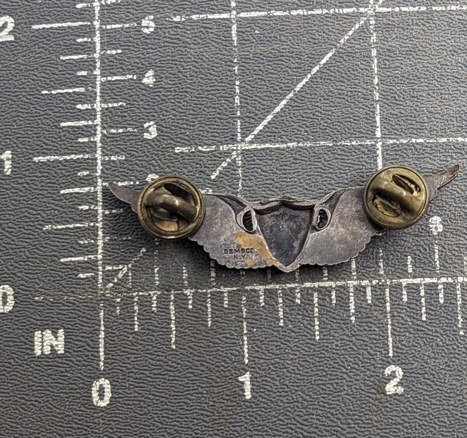 VTG US Army Aviator Pilot Wings Military Pin Badge Gemsco NY Militaria ...