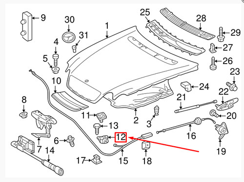 NEW MERCEDES-BENZ S-CLASS W220 ENGINE HOOD LOCK CATCH A2208800060 | eBay