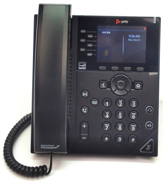 Polycom 2200-48830-001 VVX 350 6-Lines Business IP Desk Phone for sale ...