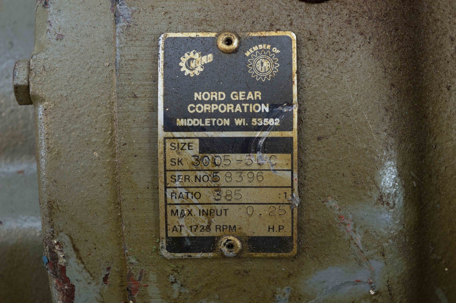 Nord 3005F-N56C Speed Reducer Gear Drive 385:1 Ratio | eBay