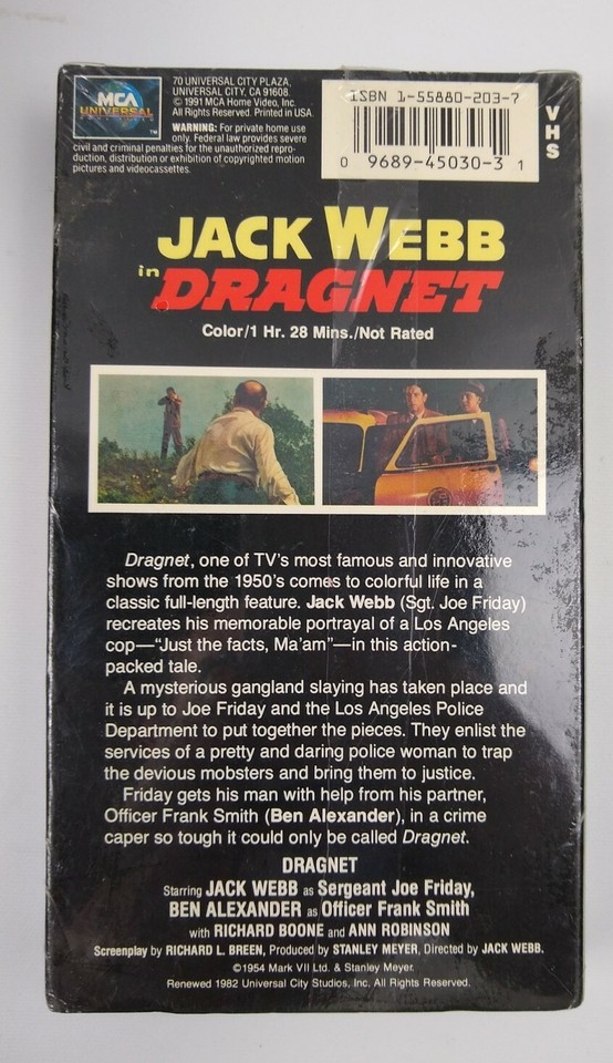 Dragnet (VHS, 1991) Jack Webb 96894503031| eBay