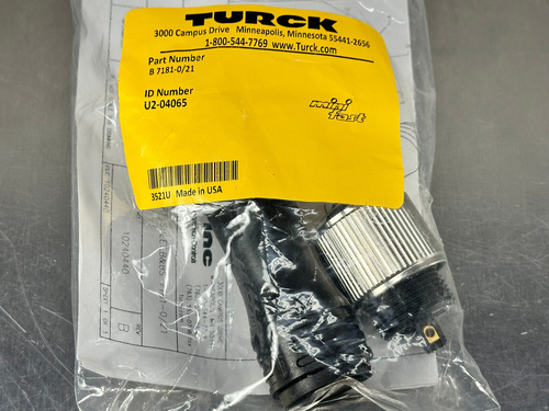 Turck B7181-0/21 Connector Field Wireable 8 Pin Plug IP67 | eBay