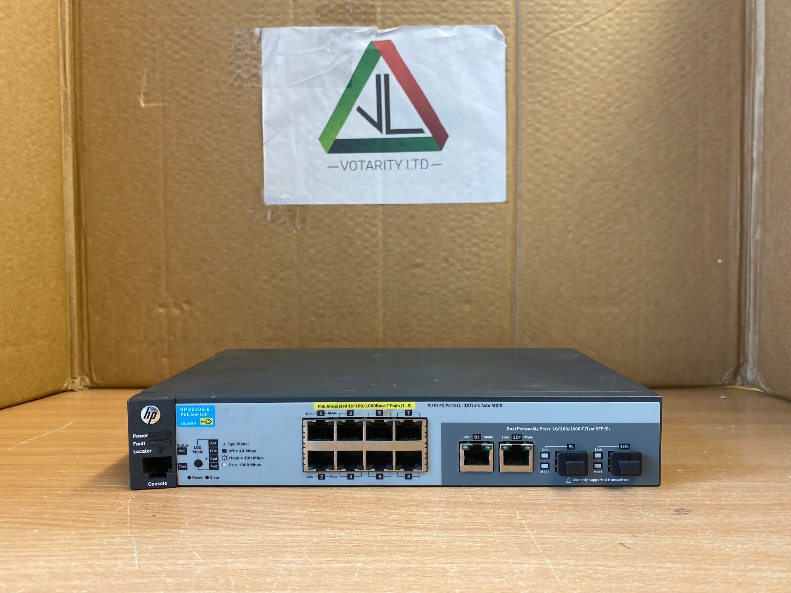 HP 2520-8G-PoE (J9298A) 8-Port Gigabit Ethernet Switch for sale online ...