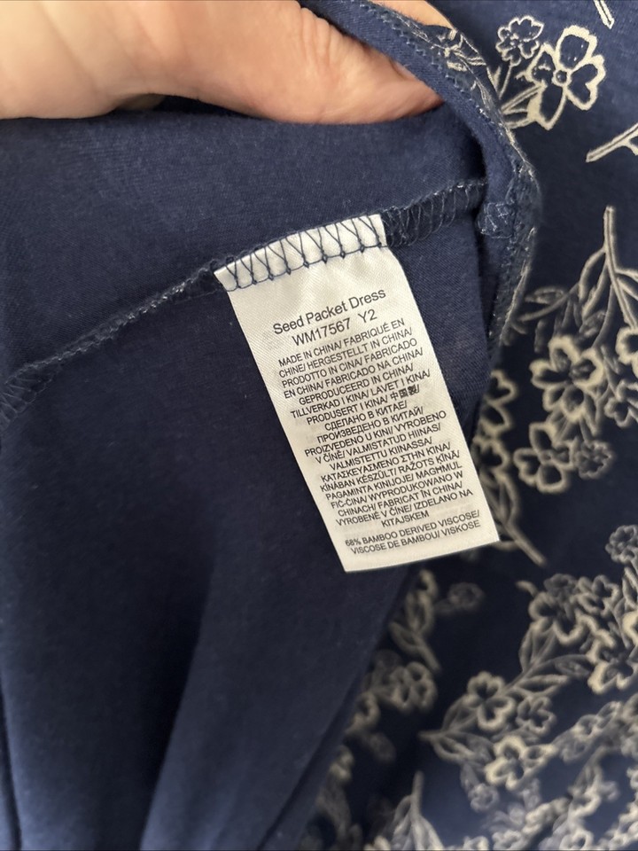 Seasalt Seed Packet Dress Navy Blue Floral Jersey Size UK 10 NWT | eBay UK