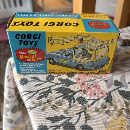 Corgi 474 Walls Ice Cream Ford Thames Van Restored in a free ...